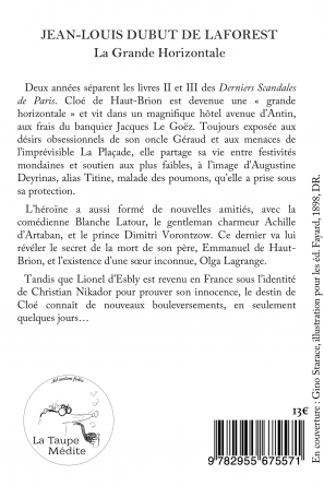 La Grande Horizontale - Editions La Taupe Médite