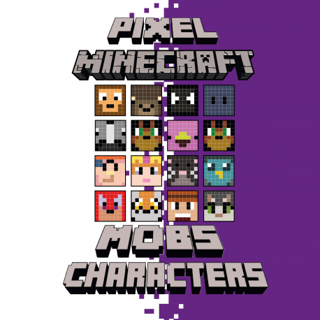 Pixel Minecraft mobs & characters - Tcorporation