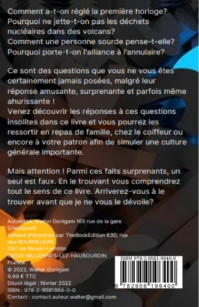 Les réponses aux questions insolites - Walter Gonigam