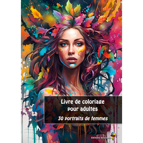 Livre de coloriage portraits de femmes - Éditions Ararauna