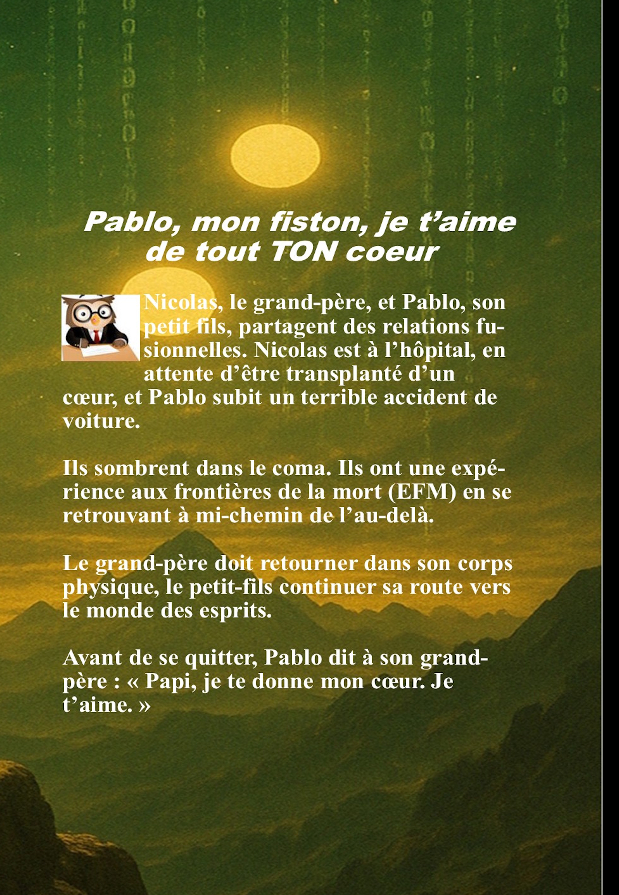Pablo, mon fiston, je t’aime de tout T - Victor Ojeda Mari