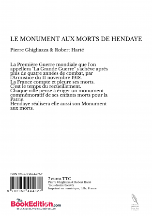 LE MONUMENT AUX MORTS DE HENDAYE - Pierre Ghigliazza